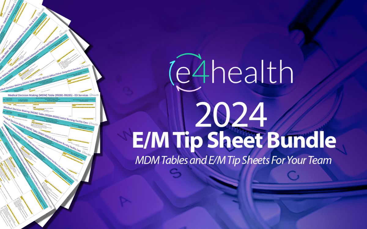 Access the 2024 E/M Tip Sheet Bundle - e4health